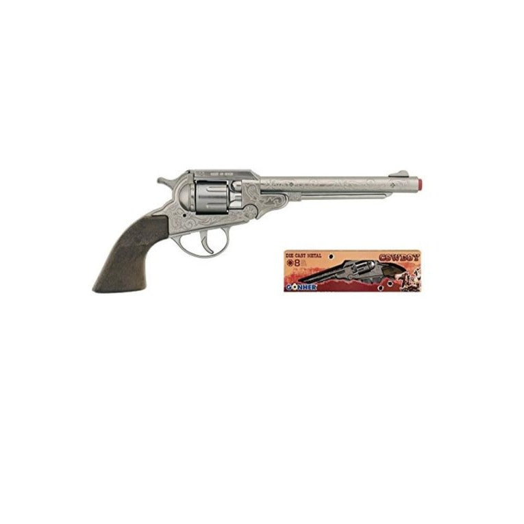 Gonher Civil War Colt Navy 8 Shot Cap Gun Revolver - Silver with Faux ...