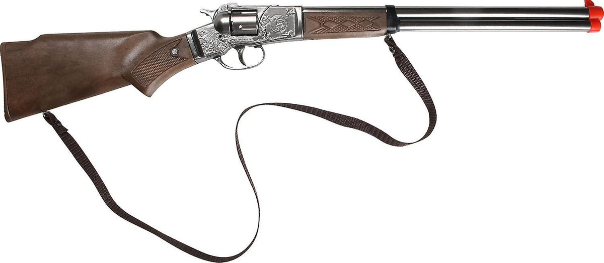 Gonher Cowboy Lil Ranger 8 Shot Revolver Carbine Rifle 24" Long - Silv ...